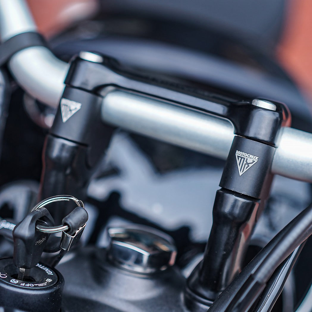 Triumph speed 400 Ergo Lift Handle Bar Raiser Black | MOTO CRUX